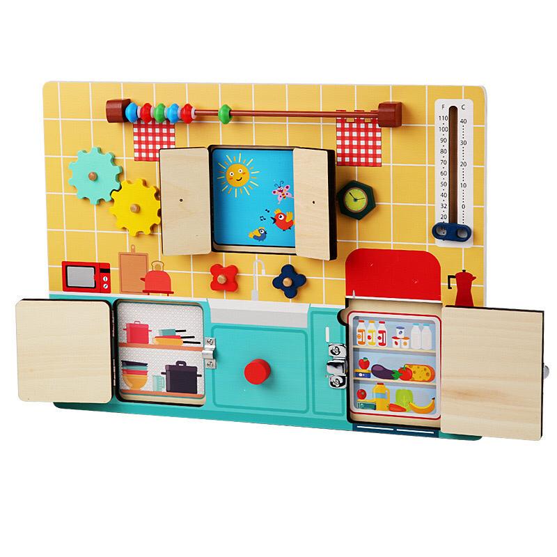 Jual Mainan PAPAN BUSY BOARD montessori/ board motorik anak/ lock ...