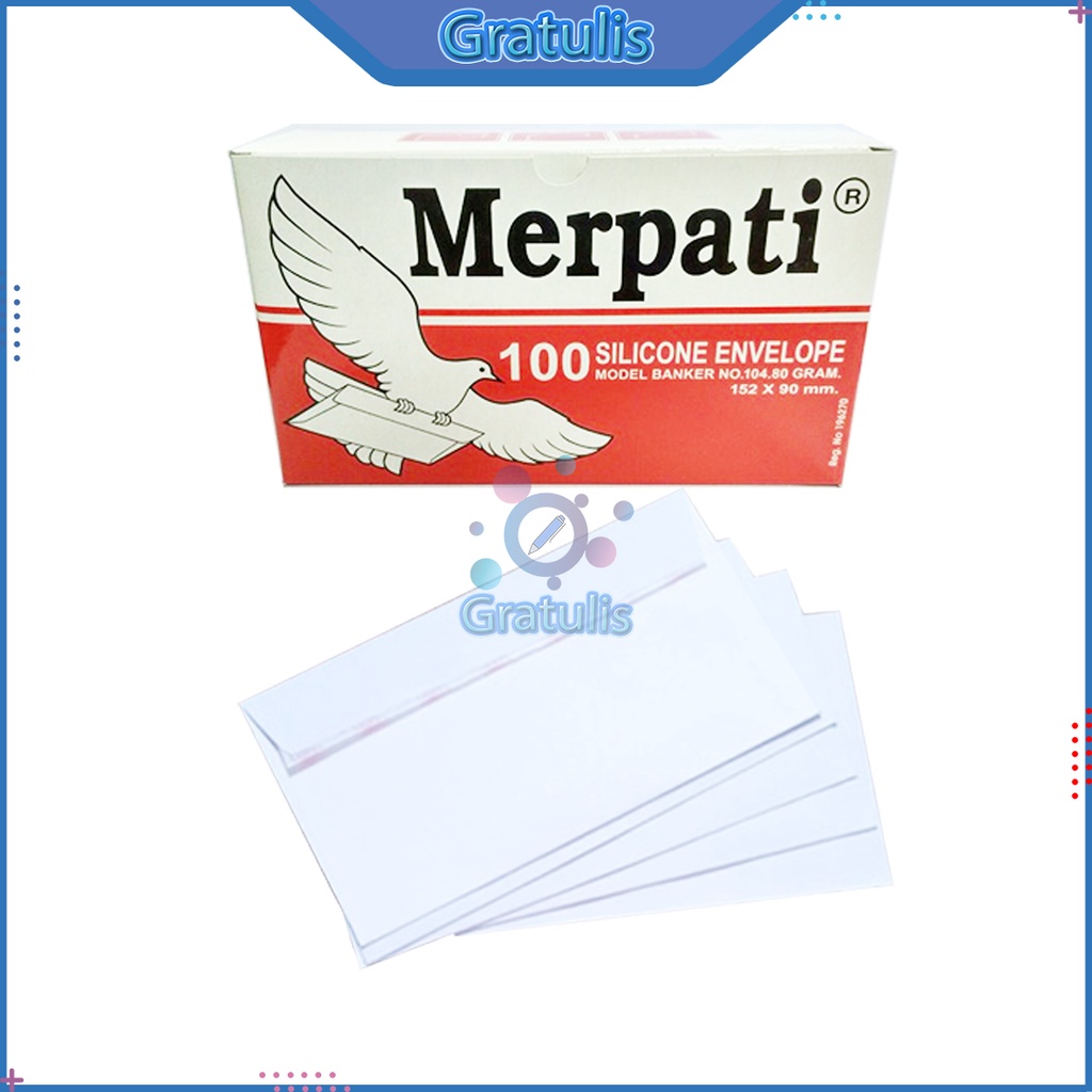 Jual ENVELOPE PUTIH POLOS MERPATI TEBAL NO 104 [80 GRAM/1 BOX] / AMPLOP ...