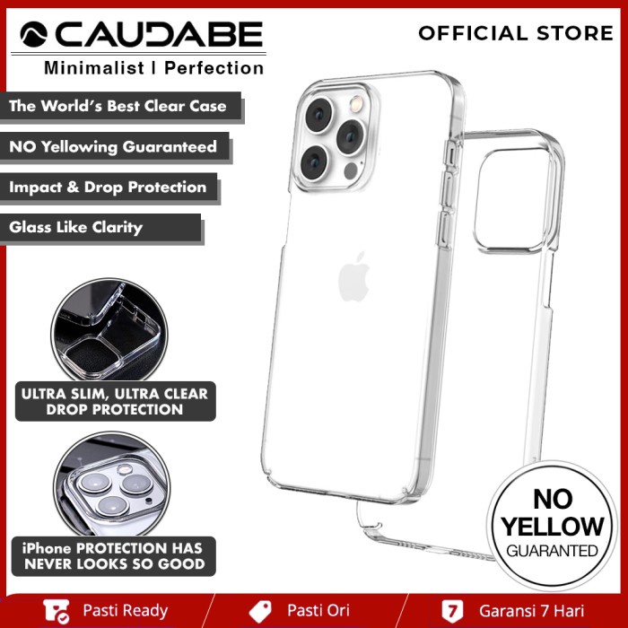 Jual Caudabe Lucid Classic Clear Case iPhone 14 Pro Max / Pro Casing ...