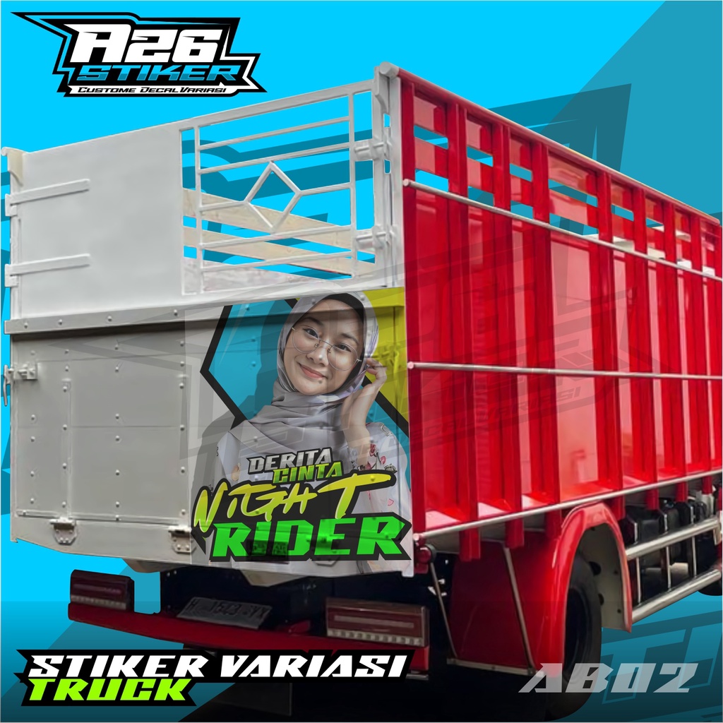 Jual Stiker Variasi Truck Modif NIGHT RIDER Pintu Belakang Bak Truk ...