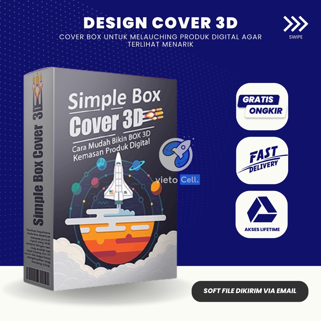 Jual [Template] Design Box Power Cover 3D PPT Power Point Layanan ...