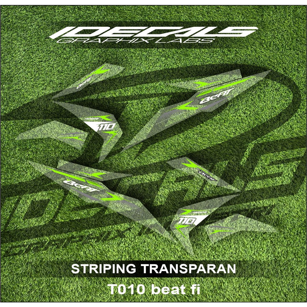 Jual T010 sticker striping transparan beat fi 2015-2017 tema garis ...