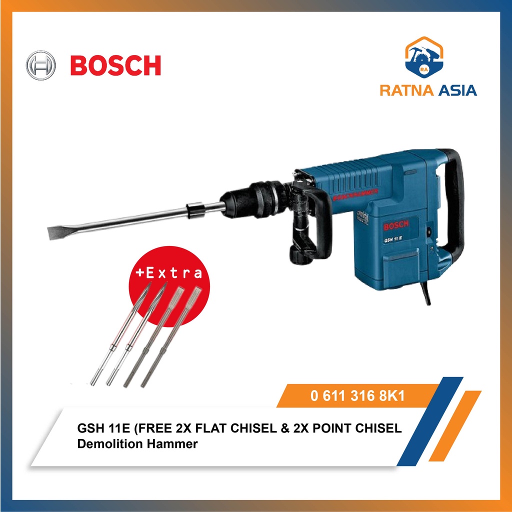 Jual Mesin Bobok Bosch GSH 11 E Demolition Hammer GSH 11E with SDS Max ...