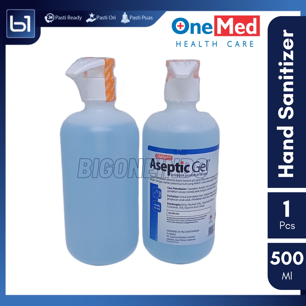 Jual Aseptic Gel Hand Sanitizer Pump OneMed, Fresh & Clean Antiseptik ...