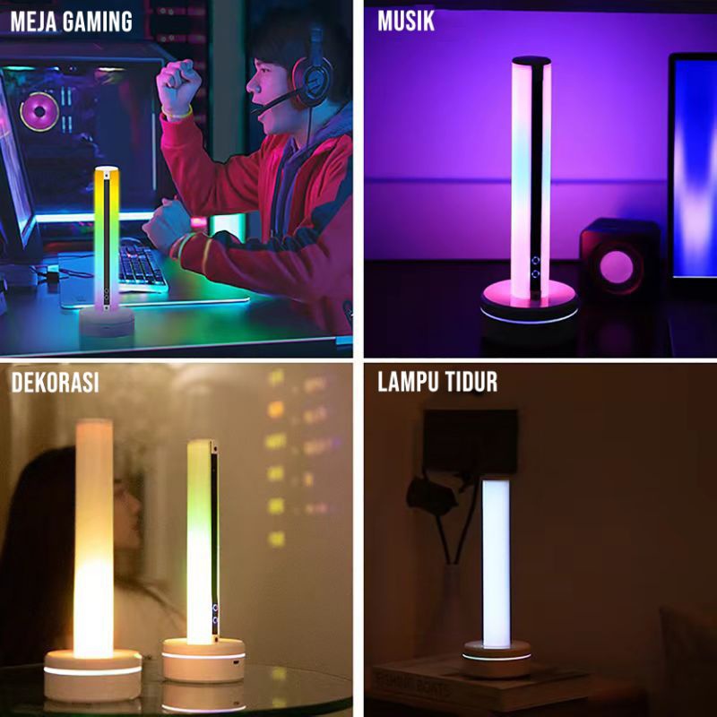 Jual ( PPLUS ) Lampu LED RGB Tube Gaming Sensor Musik Bateria Cas ...