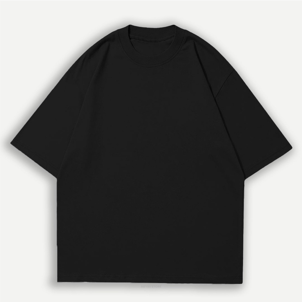 Jual Kaos Oversize Polos Hitam Cotton Combed 30s Oversize T-Shirt ...