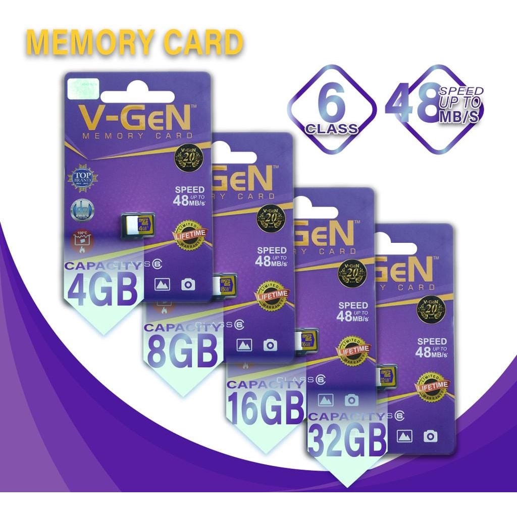 Jual (ORIGINAL 100 %) MEMORY CARD V GEN/ MMC V-GEN / V-GEN CLASS6 4GB ...