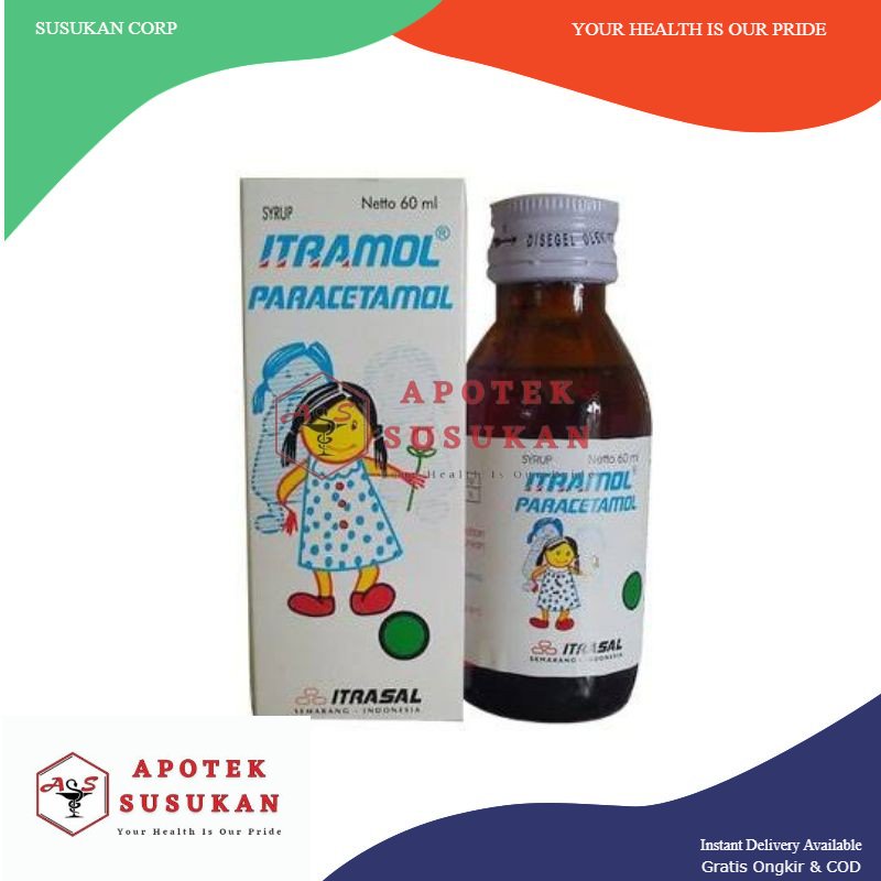Jual itramol syrup syr sirup paracetamol obat demam anak 60ml / botol ...