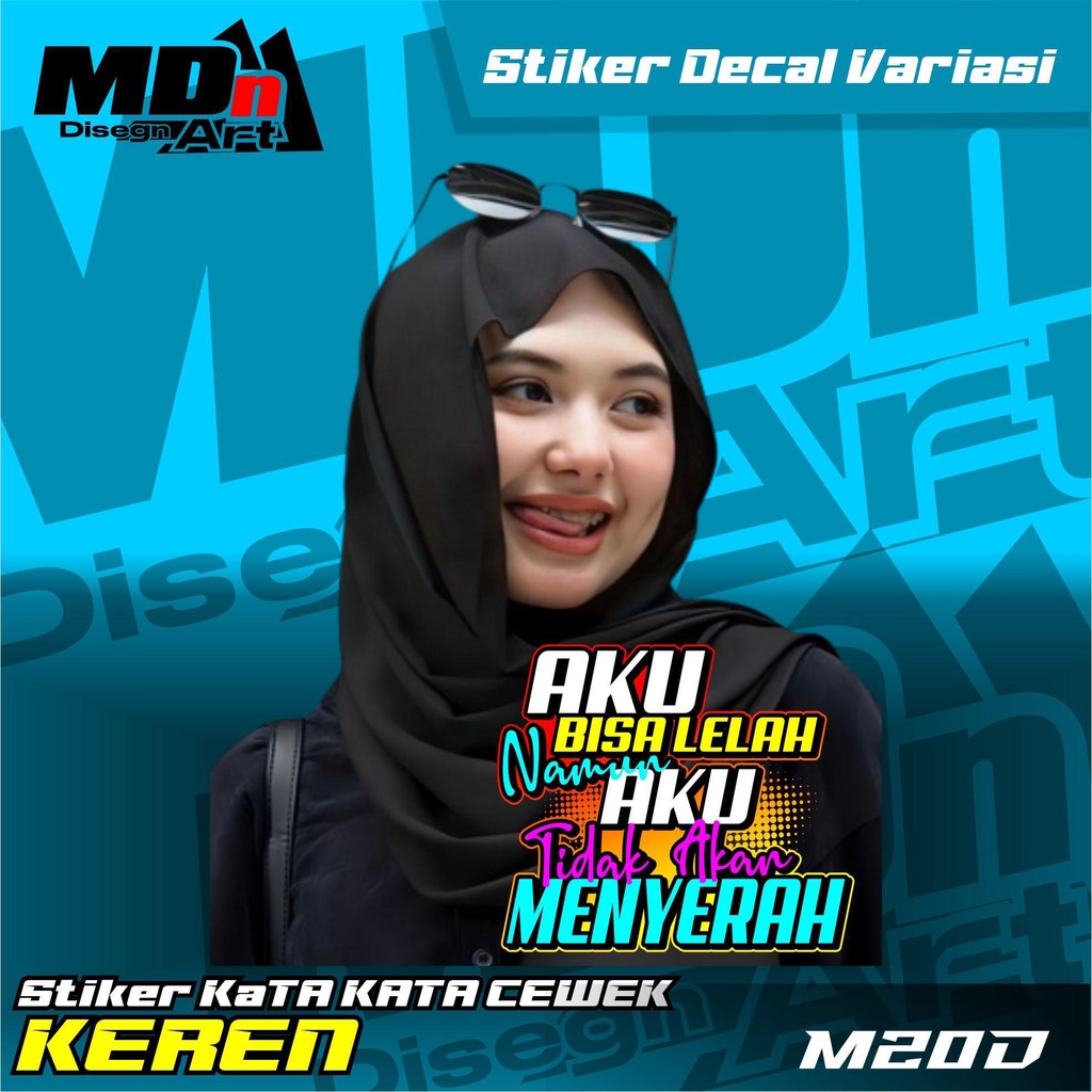 Jual Stiker Decal Variasi Stiker Cewek Custom Bisa Request Foto & Kata ...