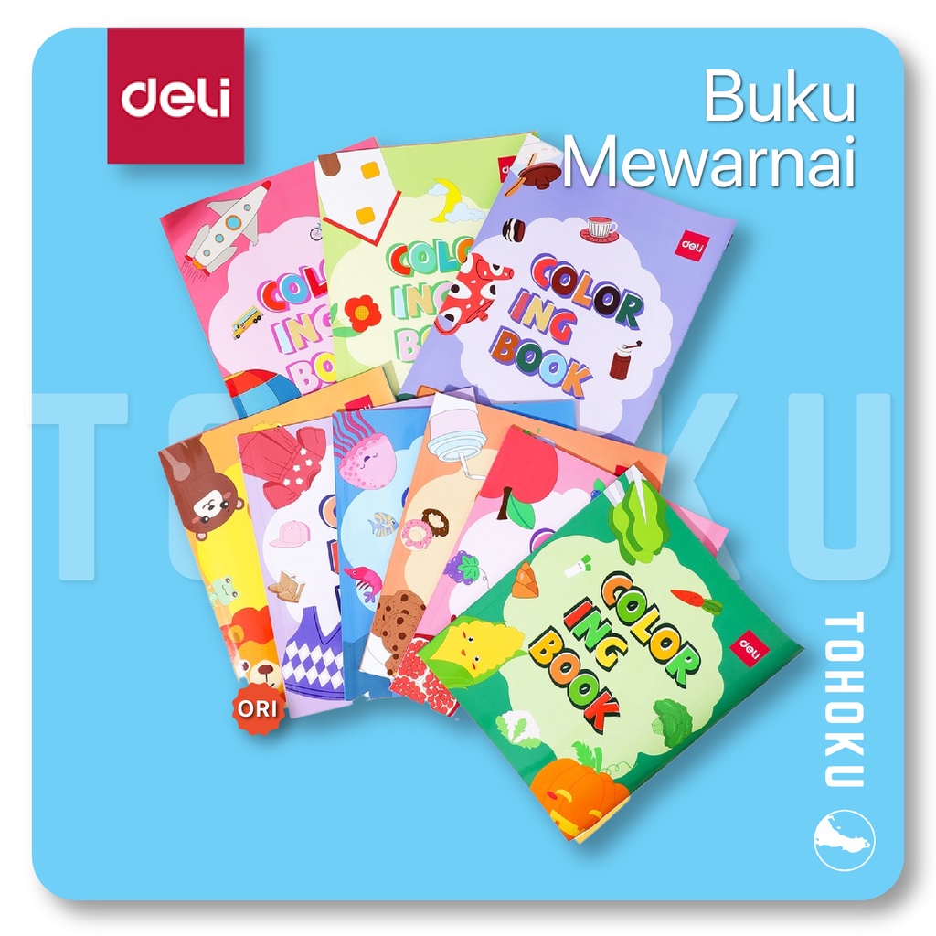 Jual Deli - Children Coloring Book / Buku Mewarnai Anak 12 Lembar ...