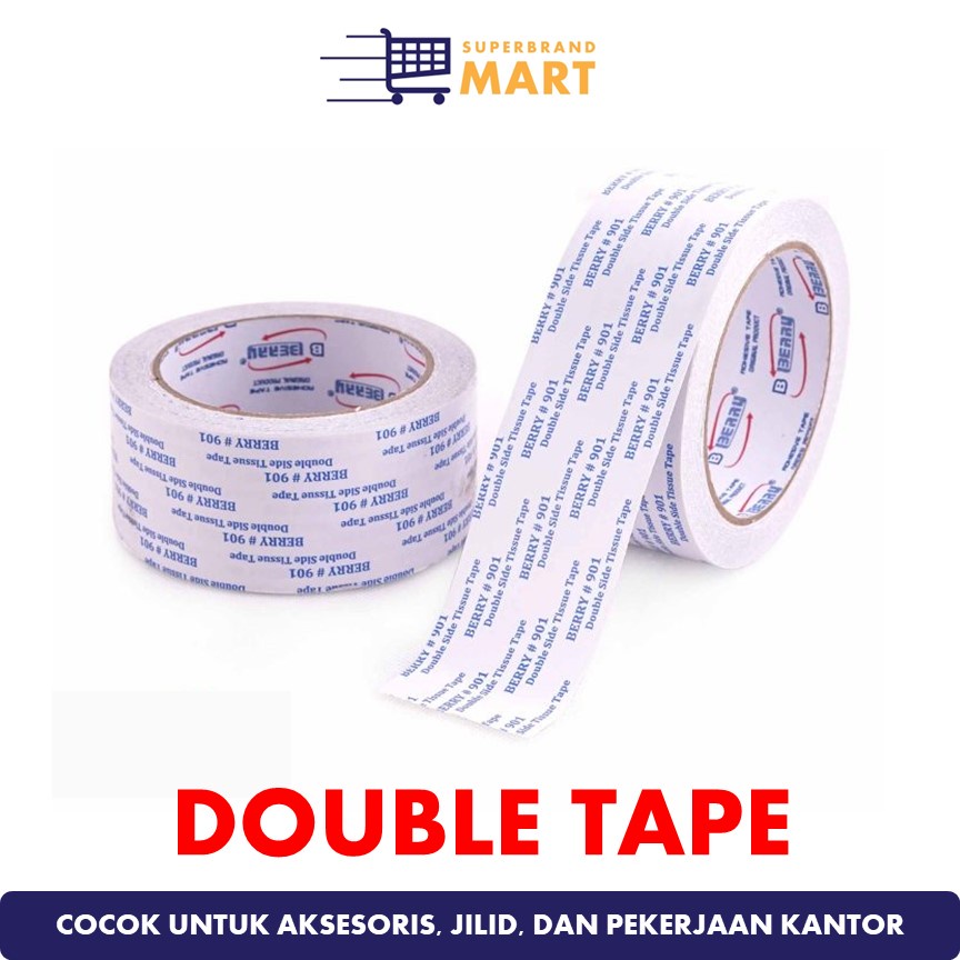 Jual Isolasi Double Tape Berry Tape Isolatip Bolak Balik Super Rekat ...