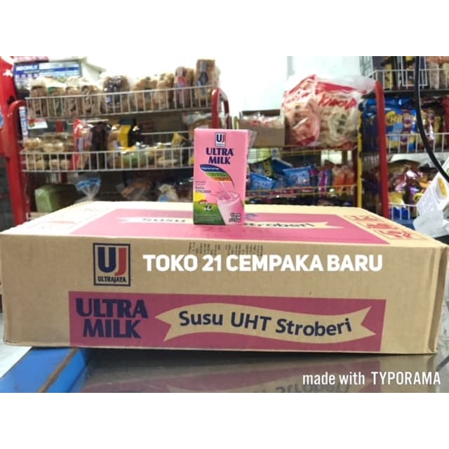 Jual Susu UHT Ultra Milk STROBERI 125ml 1 KARTON STRAWBERRY STROBERY 125 ml | Shopee Indonesia