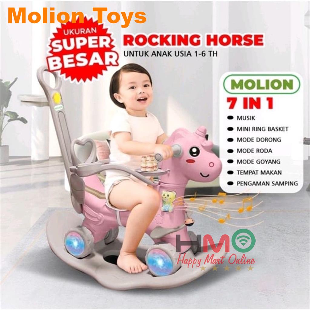 Jual Mainan Anak Kuda Kudaan 4 in 1 + Musik Rocking Horse Molion M-1006 ...