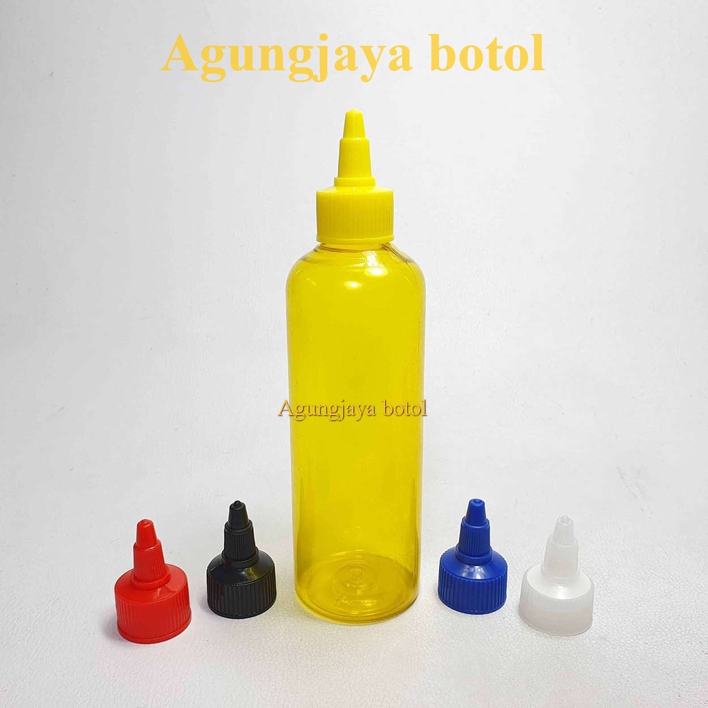 Jual Botol Plastik 250 ml Br Kuning Tutup Kerucut / Botol Kimia / Botol ...