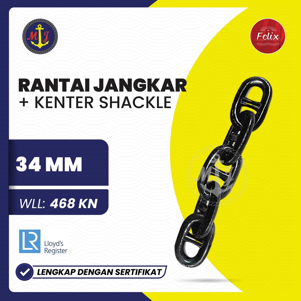 Jual RANTAI JANGKAR 34 MM + KENTER SHACKLE | Shopee Indonesia