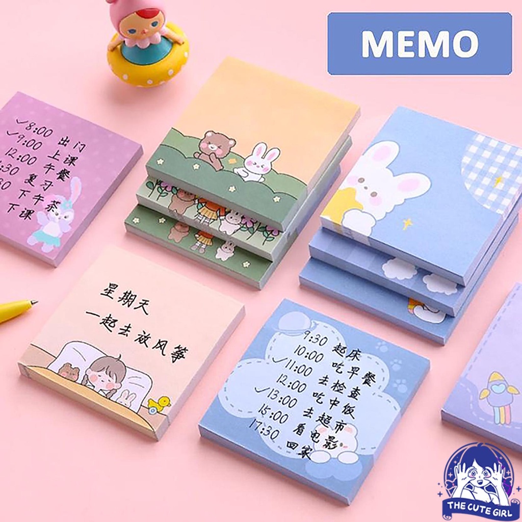 Jual Little Forest Lucu Kartun Sticky Notes Sticky Note Paper ins ...