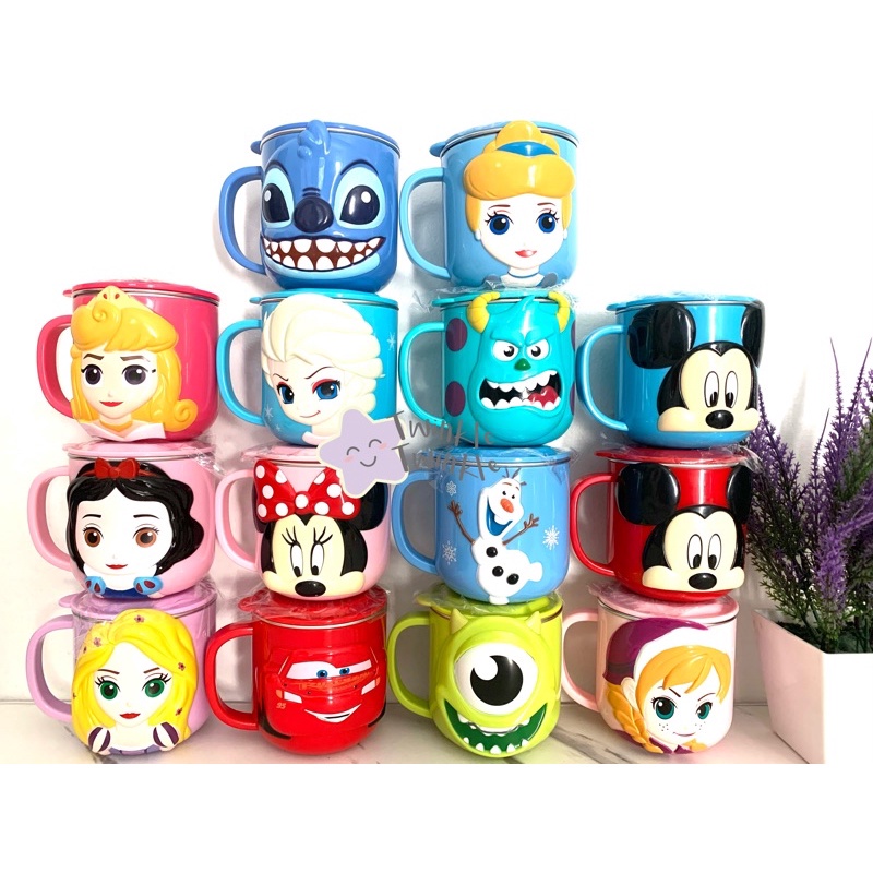 Jual Gelas Minum Anak Mickey Minnie / Gelas Anak Elsa / Mug Anak ...