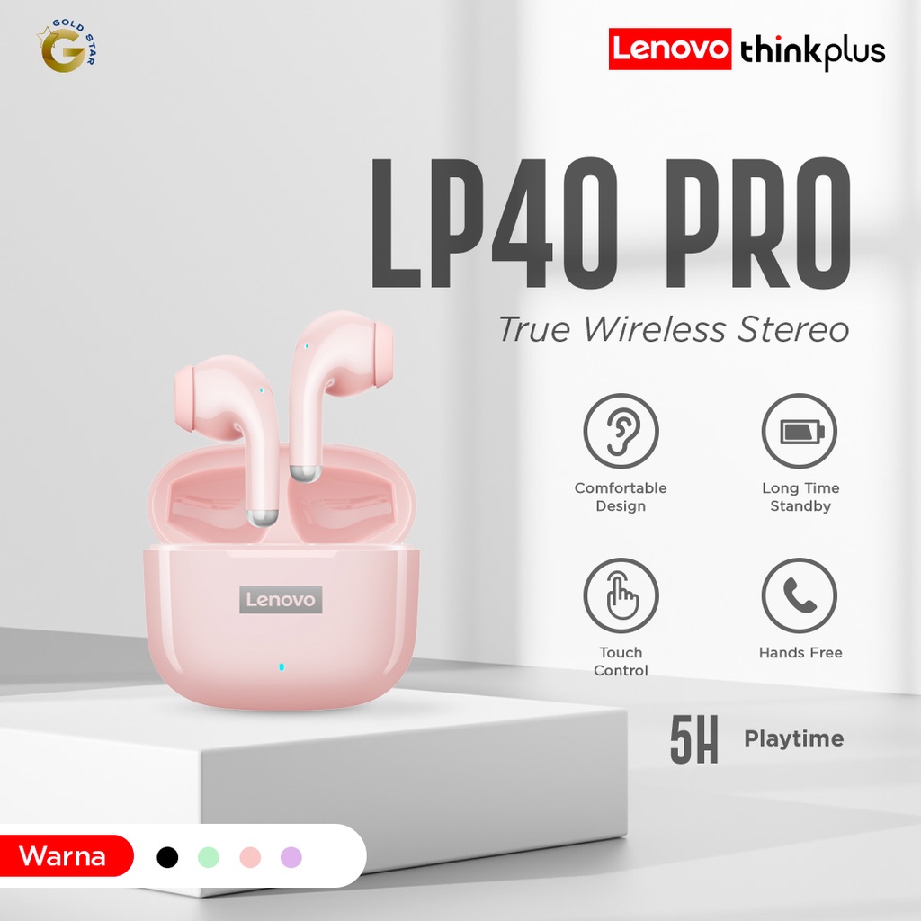 Jual Thinkplus Lenovo LP40 Pro True Wireless Bluetooth Earphone Mini Earbuds TWS | Shopee Indonesia