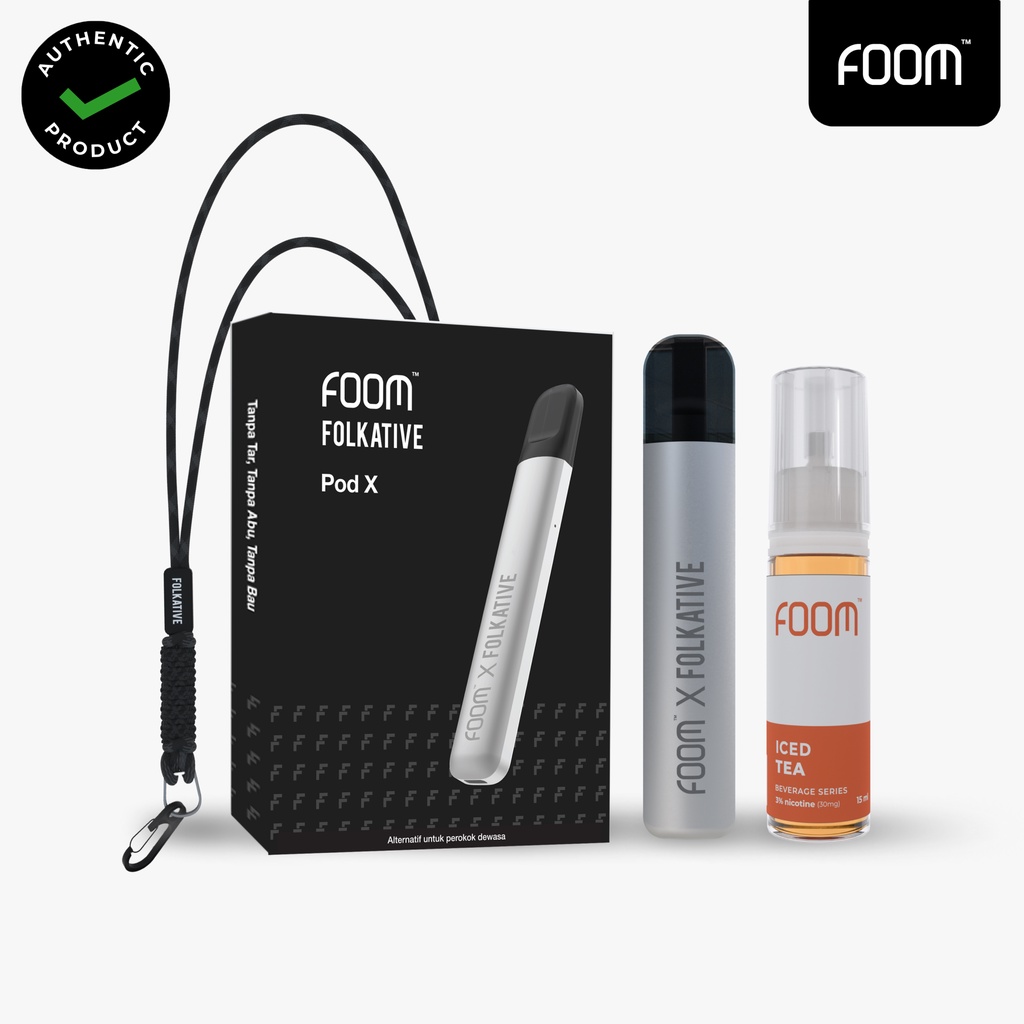Jual FOOM POD X FOLKATIVE BLACK ICED TEA 15ML | Shopee Indonesia