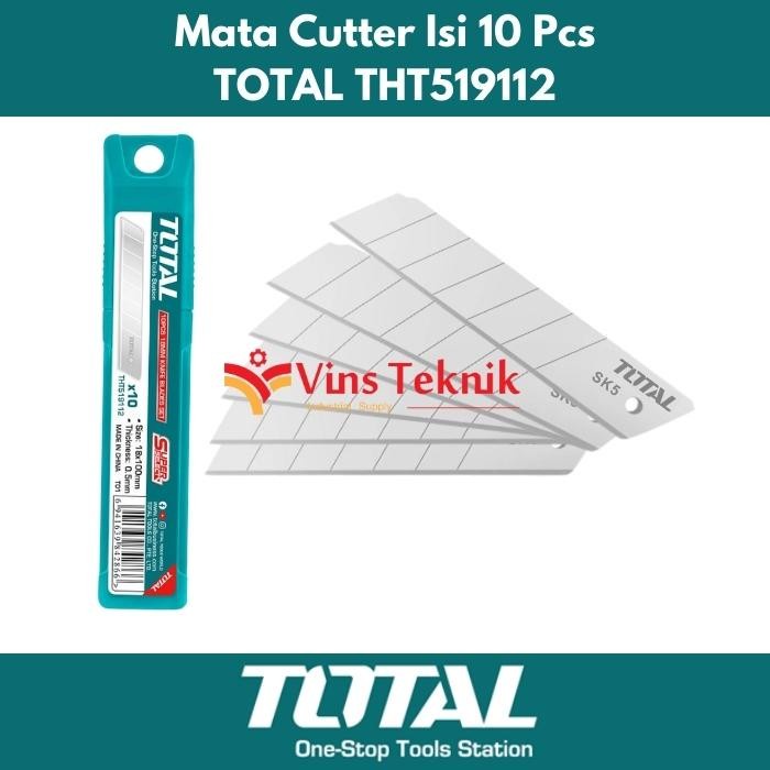 Jual TOTAL Mata Cutter 10pcs Blades Set 18mmx100mm THT519112 | Shopee ...
