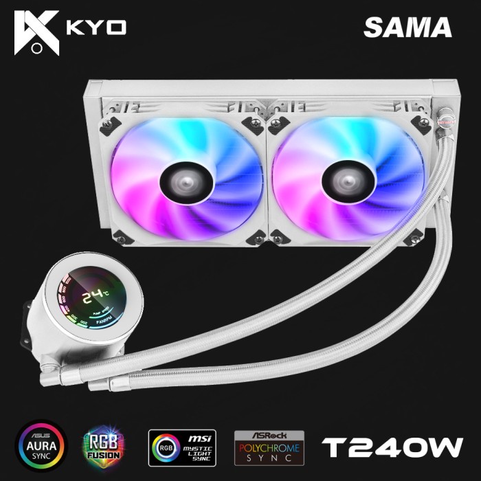 Jual KYO SAMA T240W ARGB AIO Liquid Cooling 240mm AIO 240 GARANSI RESMI ...
