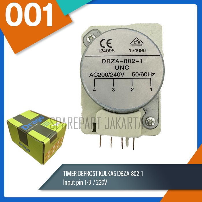 Jual Timer Defrost Kulkas Universal Pin 1 3 Dbza 802 1 Shopee Indonesia