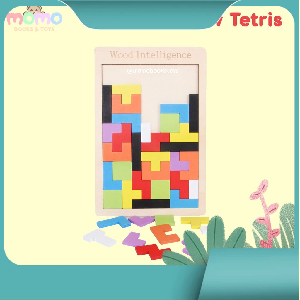 Jual Rainbow Tetris Wooden Puzzle | Mainan Edukasi Puzzle Tangram DIY ...