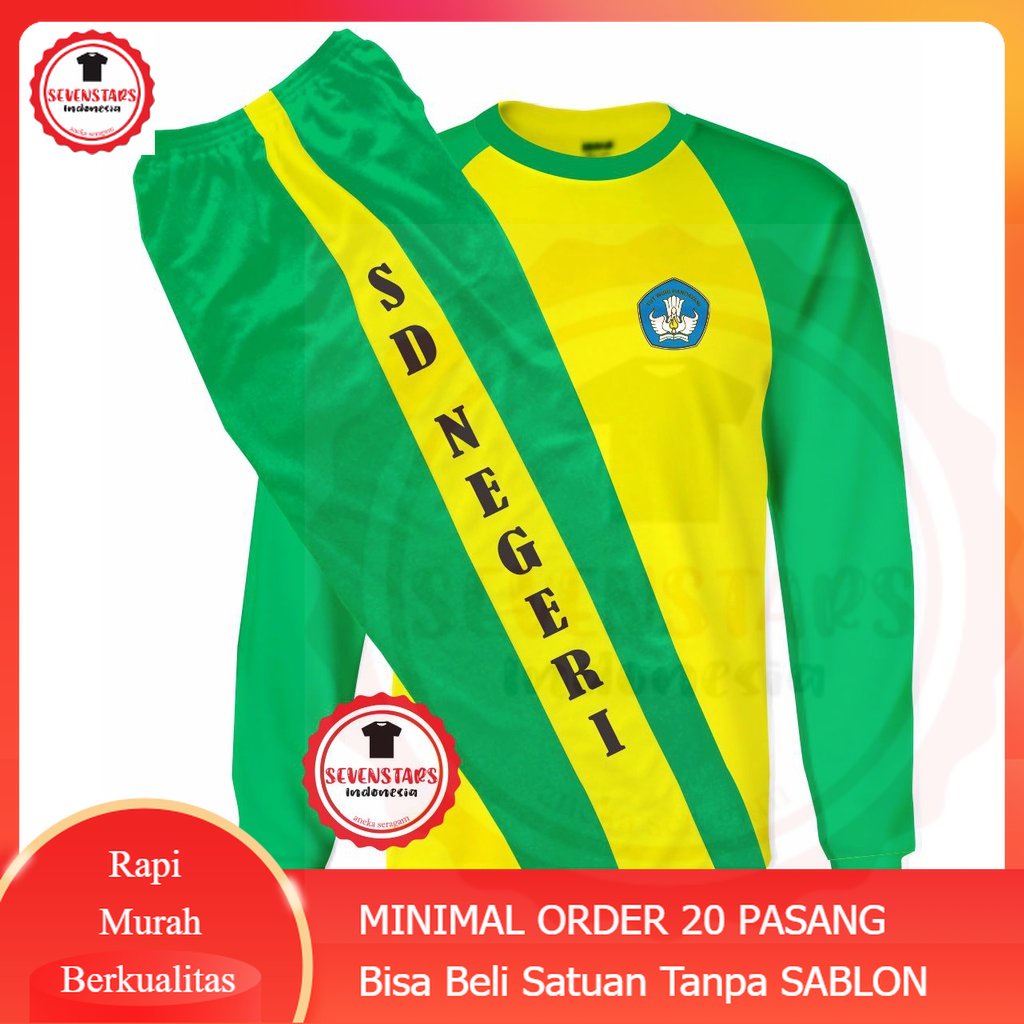 Jual Stelan Olahraga anak SD / Baju Olahraga Seragam SD bahan ...