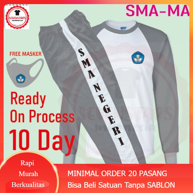 Jual Kaos Olahraga SMA SMK bahan BTM LOTTO Lengan Panjang Celana ...