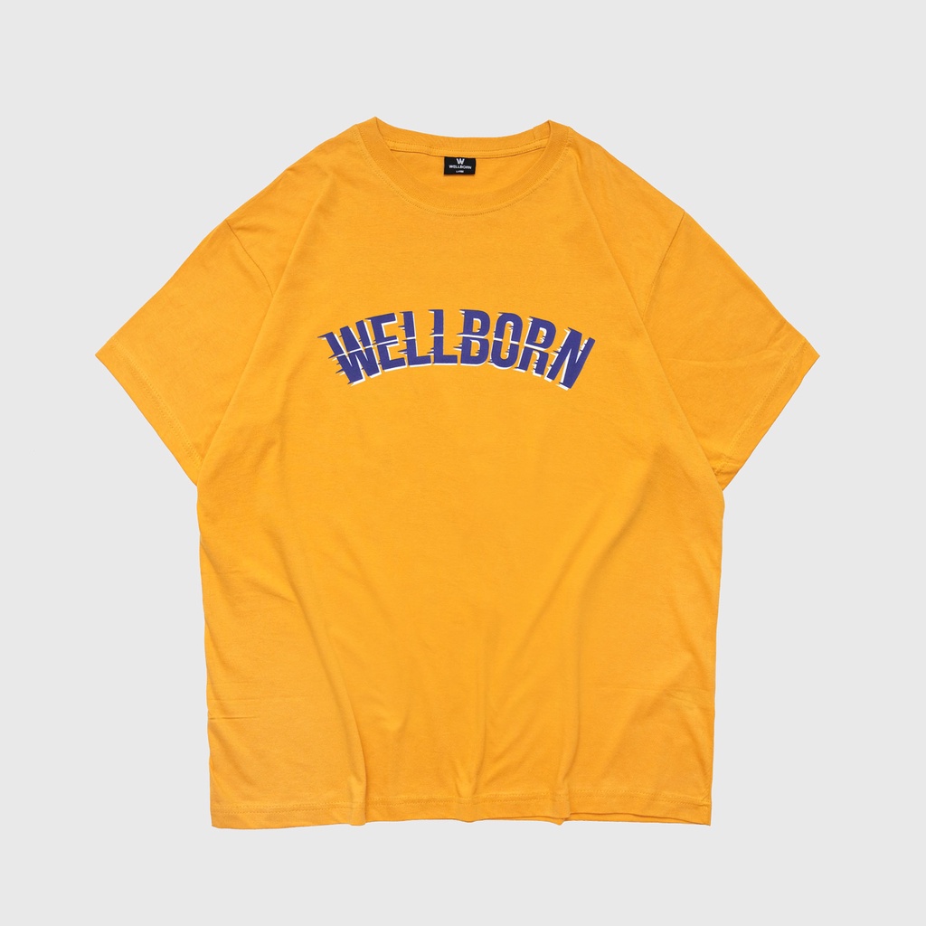 Jual Wellborn Well Typo Rush Mustard T-shirt | Shopee Indonesia