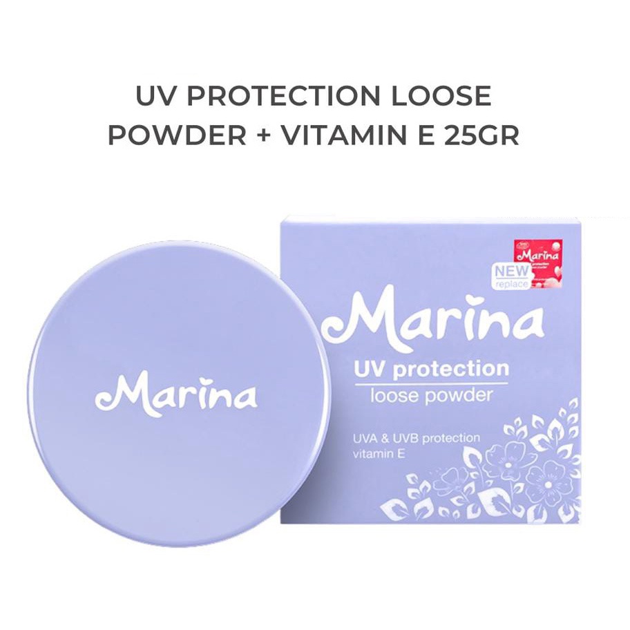 Jual Marina UV Protection Loose Powder Vit E - 25gr | Shopee Indonesia