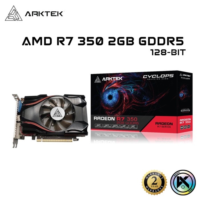 Jual VGA KYO Arktek AMD R7 350 2GB GDDR5 128Bit ATX R7 350 2GB | Shopee ...
