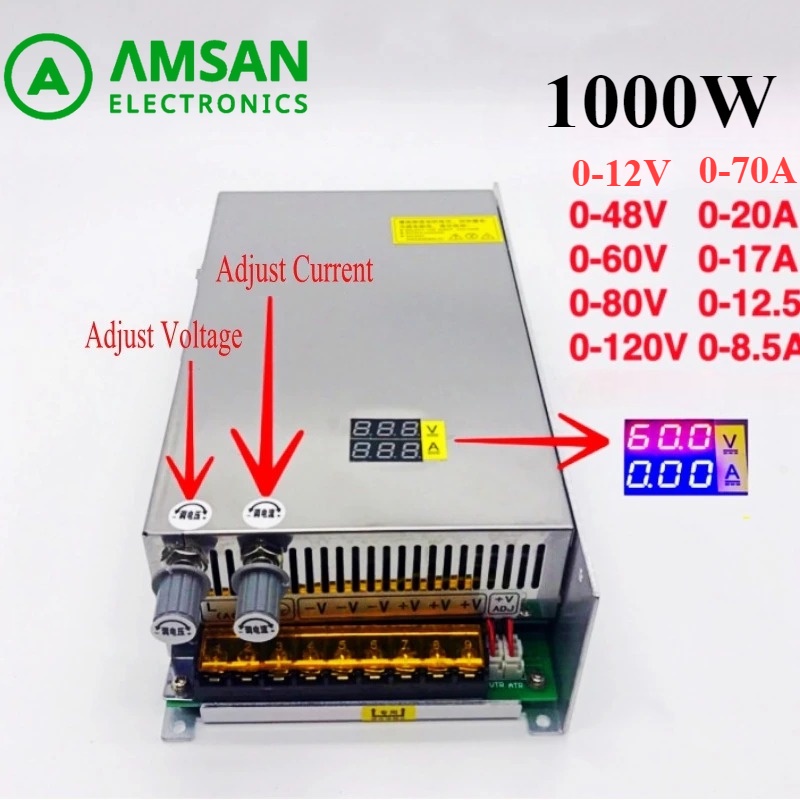 Jual Adjustable Switching Power Supply 12V 24V 36V 48V 60V 80V 120V ...