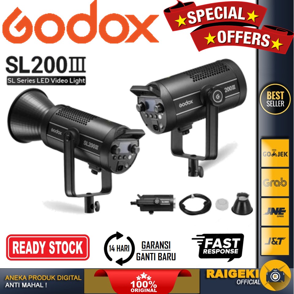 Jual Godox SL200 III SL200III SL200W III Daylight LED Video Light ...