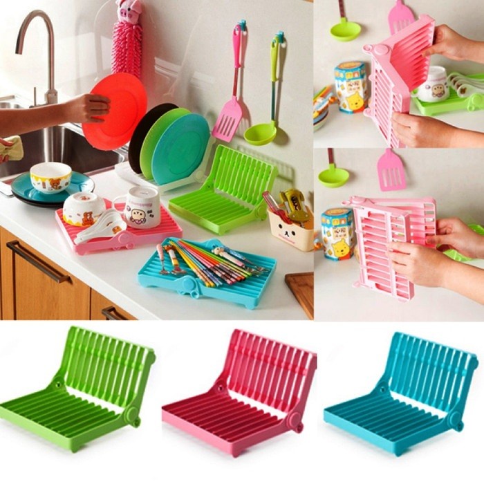 Jual Rak Piring Lipat Pengering Gelas Portable Dish Rack Drying ...