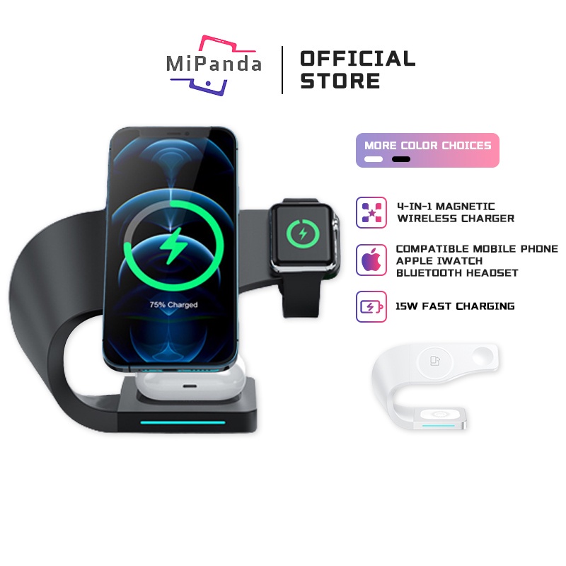 Jual Mipanda 4 in 1 Magnetic Wireless Charger 15W Qi Magnetic Fast ...