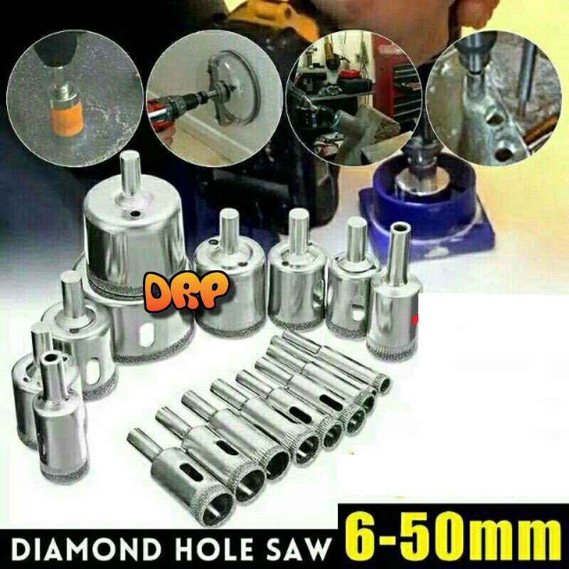 Jual Set Mata Bor Kaca Holesaw Hole Saw Keramik Granit Marmer Batu ...