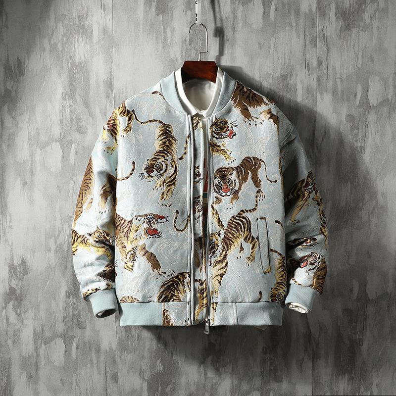 Jual Men's embroidered baseball jacket Men's coat men's shirt Trendy ...