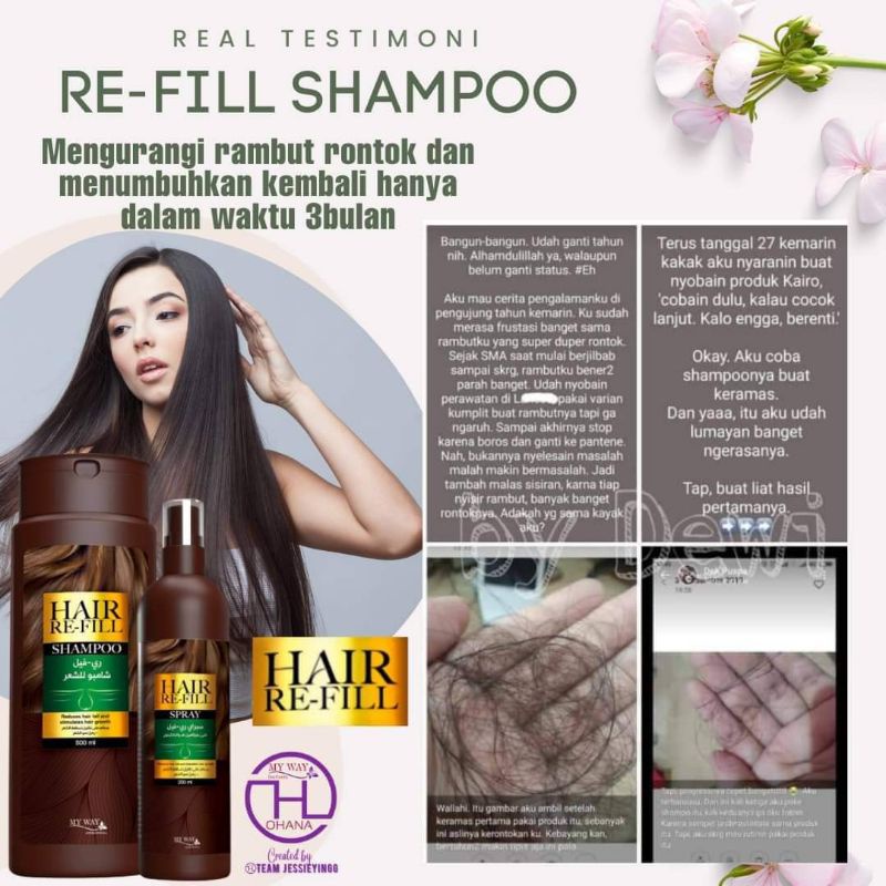 Jual ⚡HOT SALE MY WAY SHAMPOO REFILL ANTI KETOMBE / MY WAY HAIR SPRAY ...