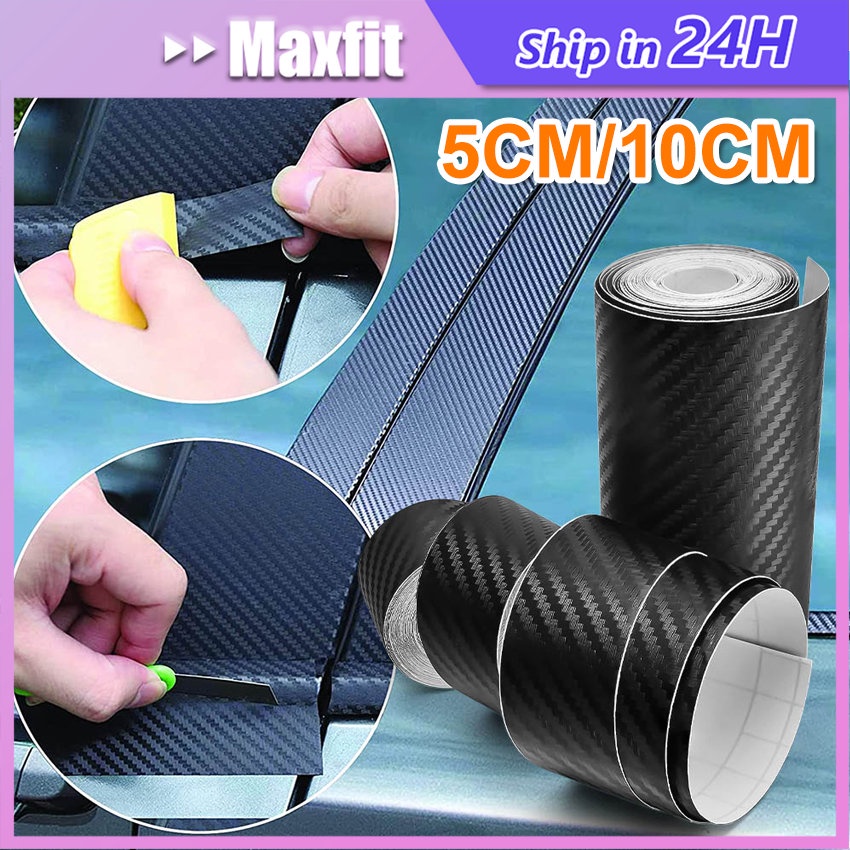 Jual 1/3/10m 3D sticker pelindung pijakan kaki mobil Stiker Karbon ...