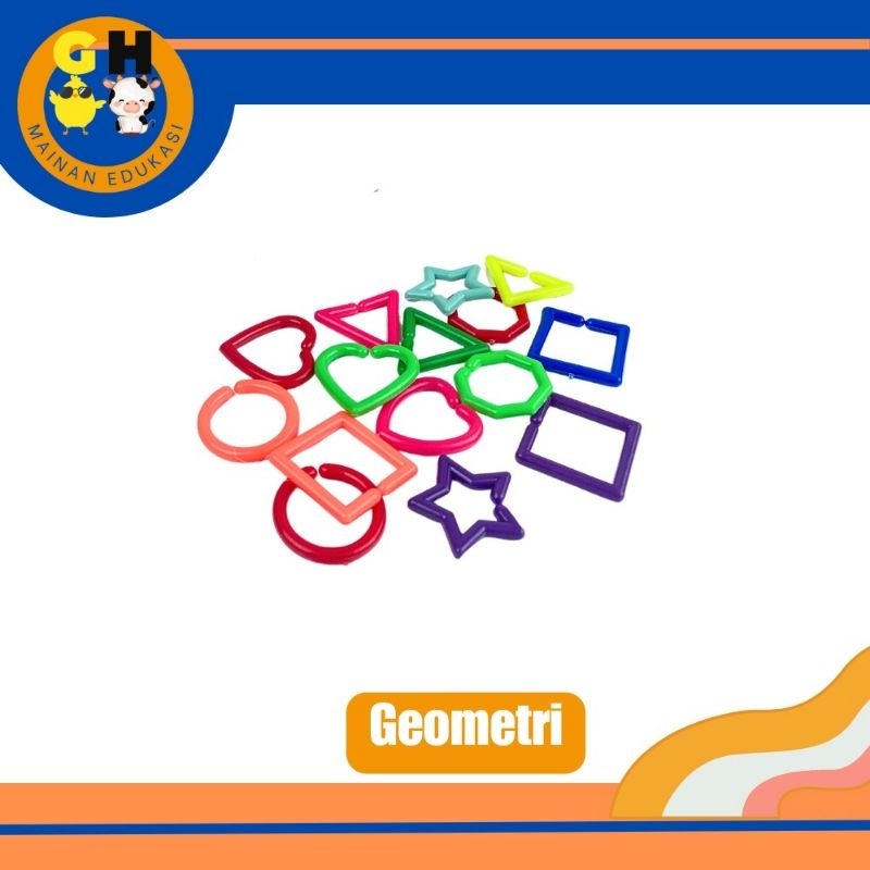 Jual Mainan Edukasi Geometri Meronce Bentuk Rantai Kreatif Sorting ...