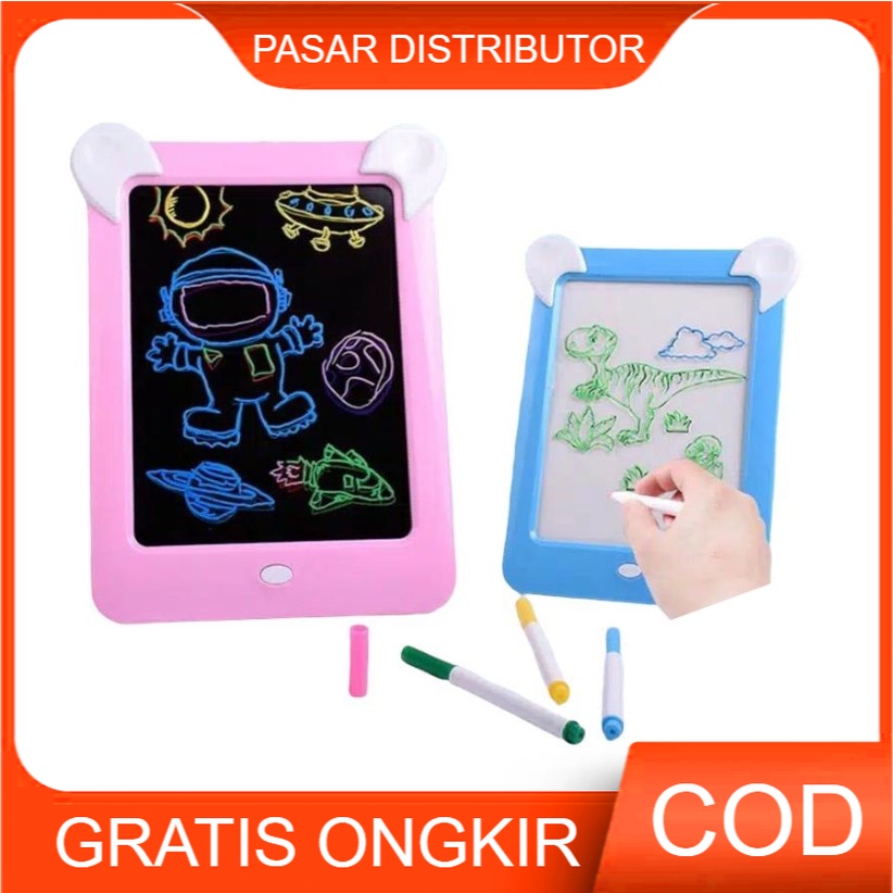 Jual Magic Board Drawing LED 85127 - Papan Gambar Ajaib Edukasi Mainan ...