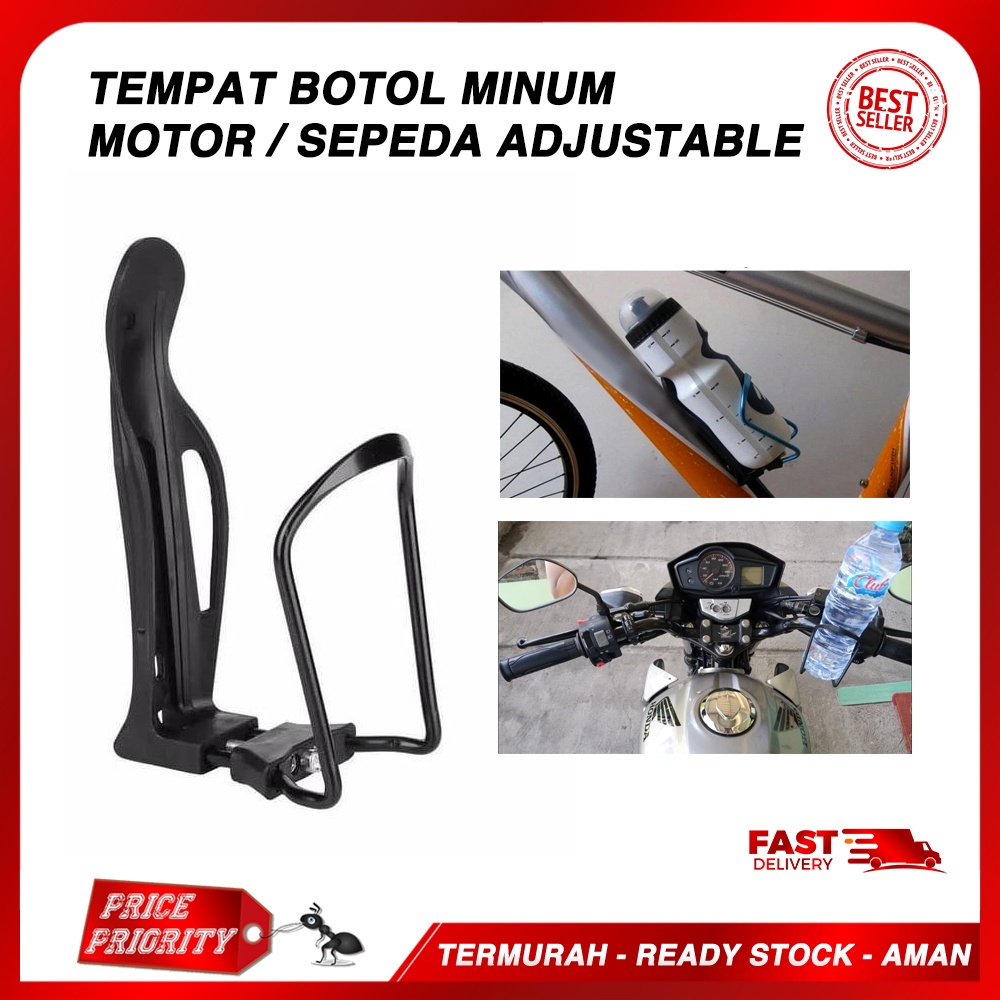 Jual Tempat Botol Minum MOTOR / Holder Botol MOTOR Adjustable PNP ...