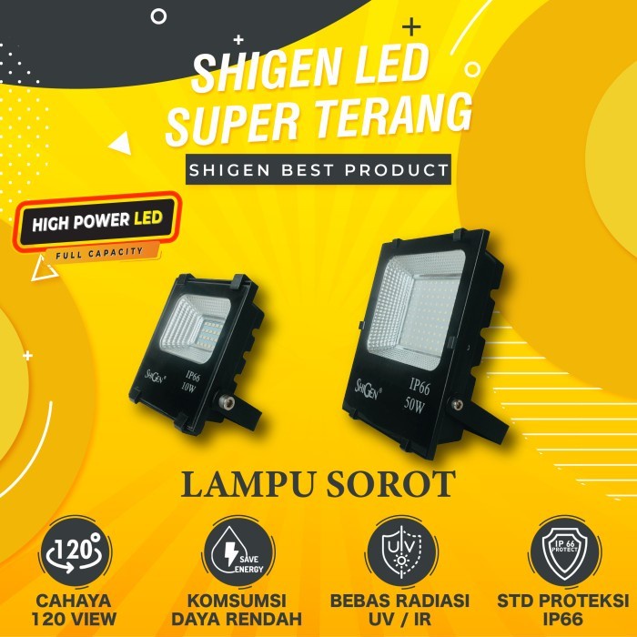Jual Lampu Sorot/Kap Halogen HI QUALITY LED SMD IP66 SHIGEN 10 Watt ...