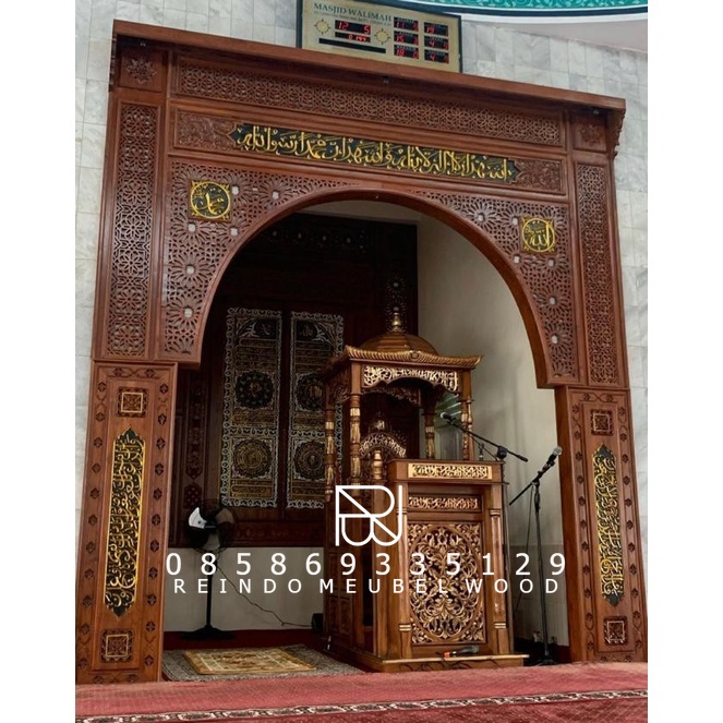 Jual mihrab masjid nabawi / mihrab masjid minimalis / mimbar masjid ...