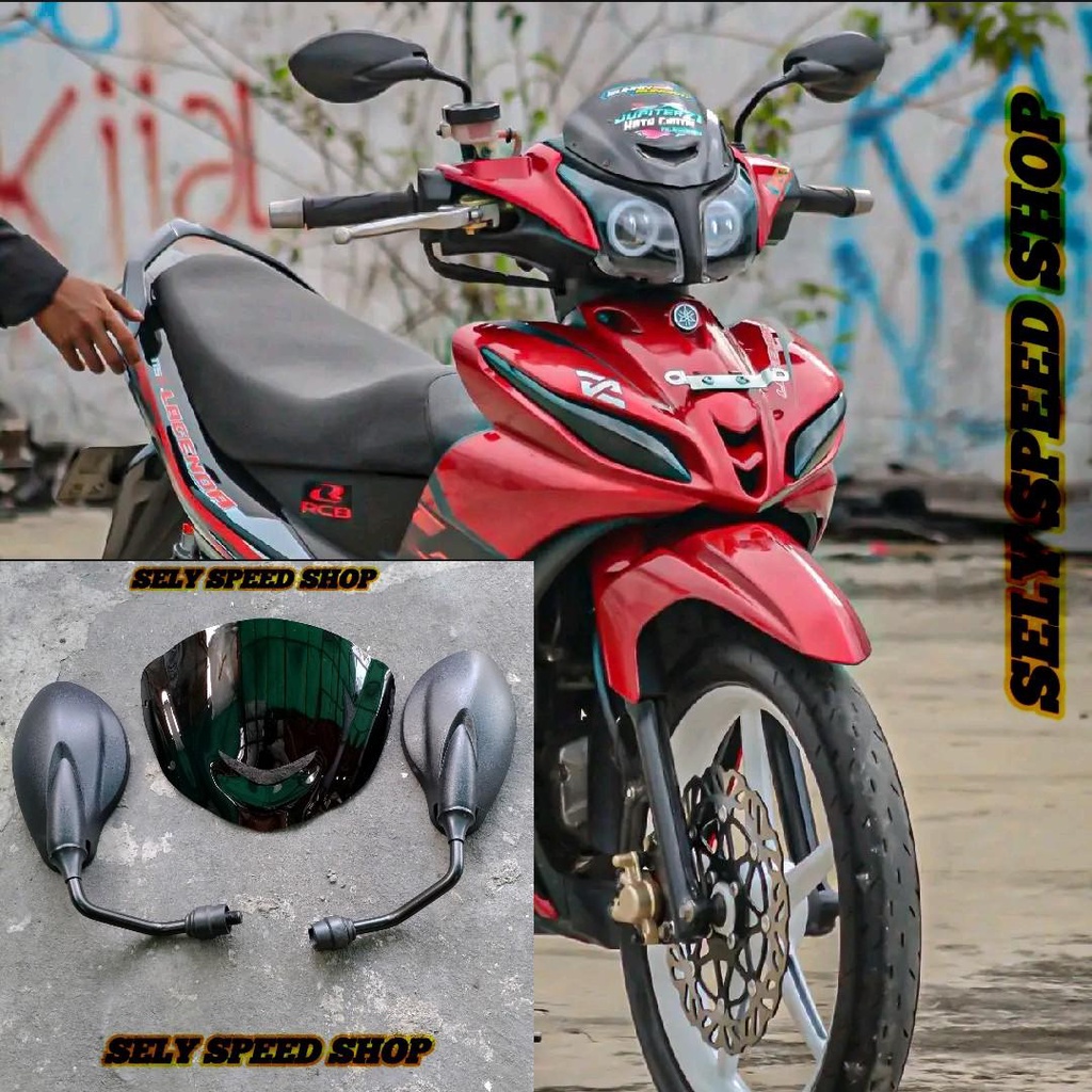 Jual TERMURAH PAKET SEPION X1 HITAM PLUS VISOR 125Z PNP JUPITER Z1 ...