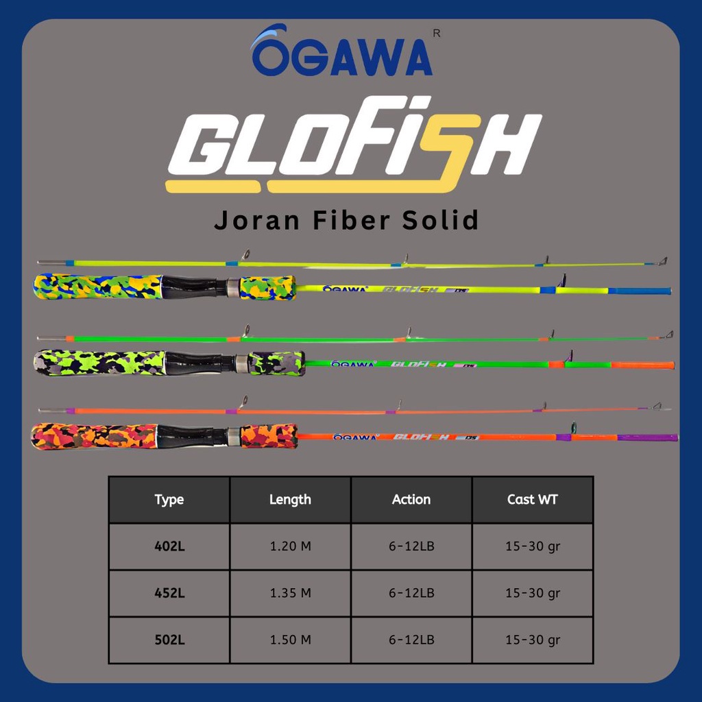 Jual Joran Ogawa Glofish 120 150 Action Medium Bahan Fiber Solid Atau ...