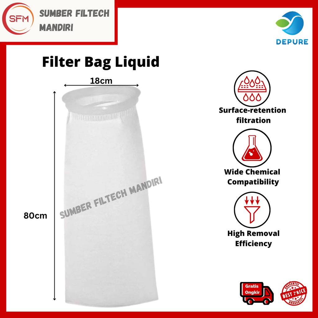 Jual Depure GAF Filter Bag Saringan 1, 5,10, 20, 25, 50, 100, 150 ...