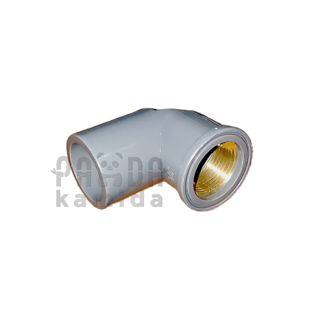 Jual KUNINGAN Knee Drat Dalam 3/4 inch PVC Keni Drat Dalam / Elbow L ...