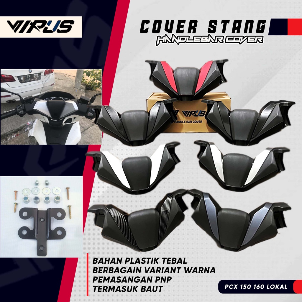 Jual Cover Tutup Stang Stir PCX 150 NEW LOKAL Handle Bar Cover PCX 160 NEW Bahan Plastik Tebal ...